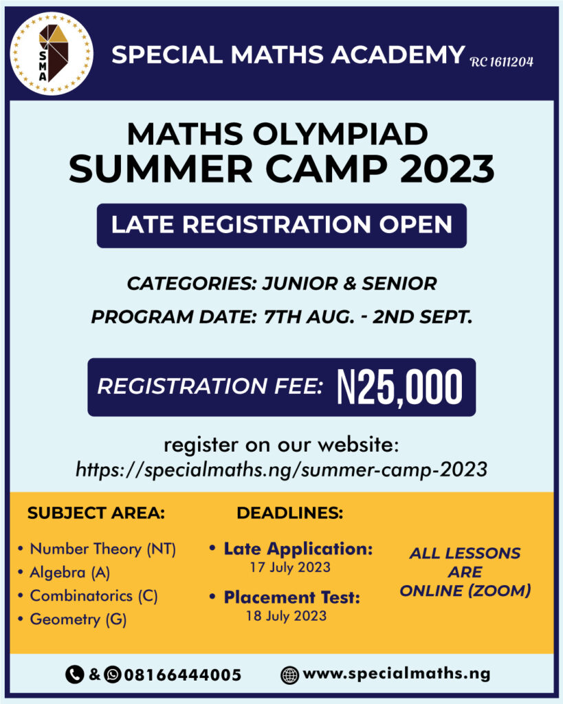 Summer Camp 2023 - Special Maths Academy