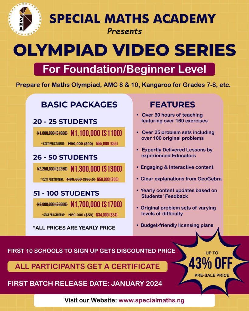 Sma Video Series - Special Maths Academy